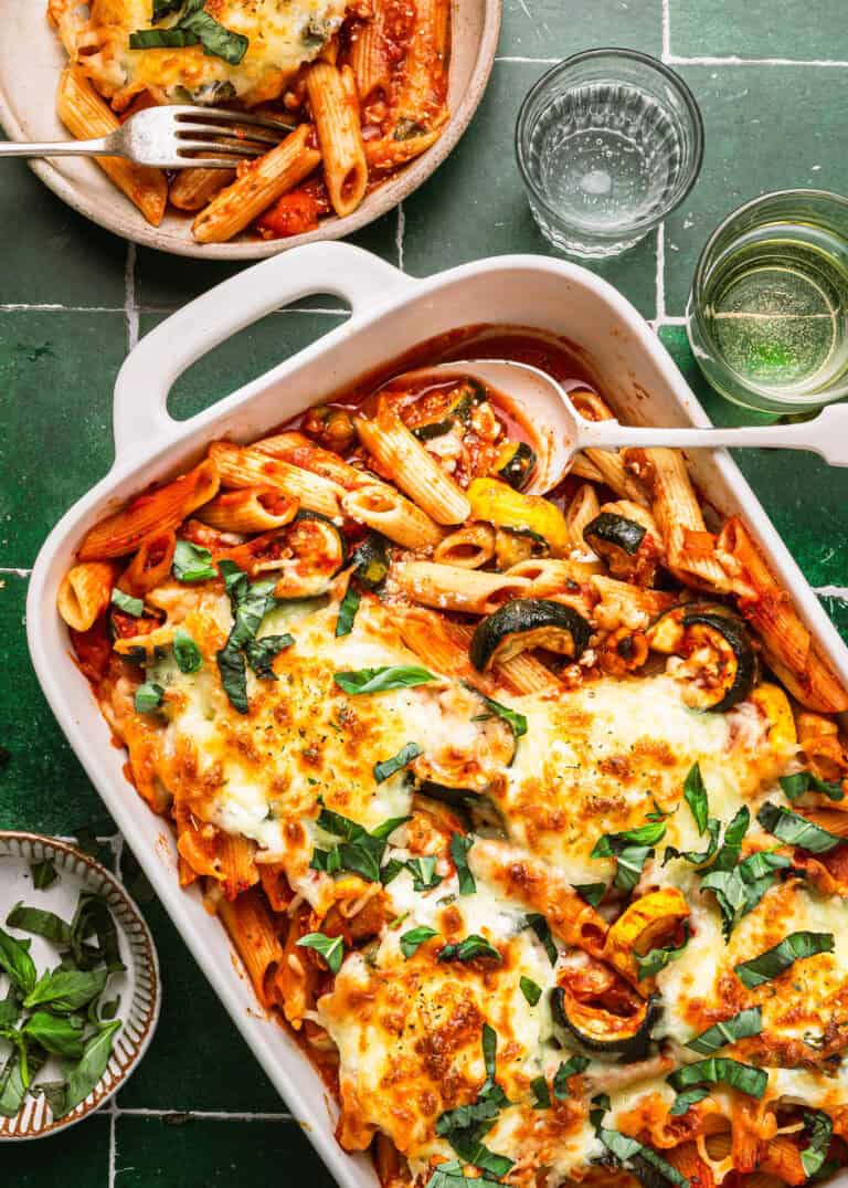 Baked Ziti With Spring Vegetables Kalejunkie