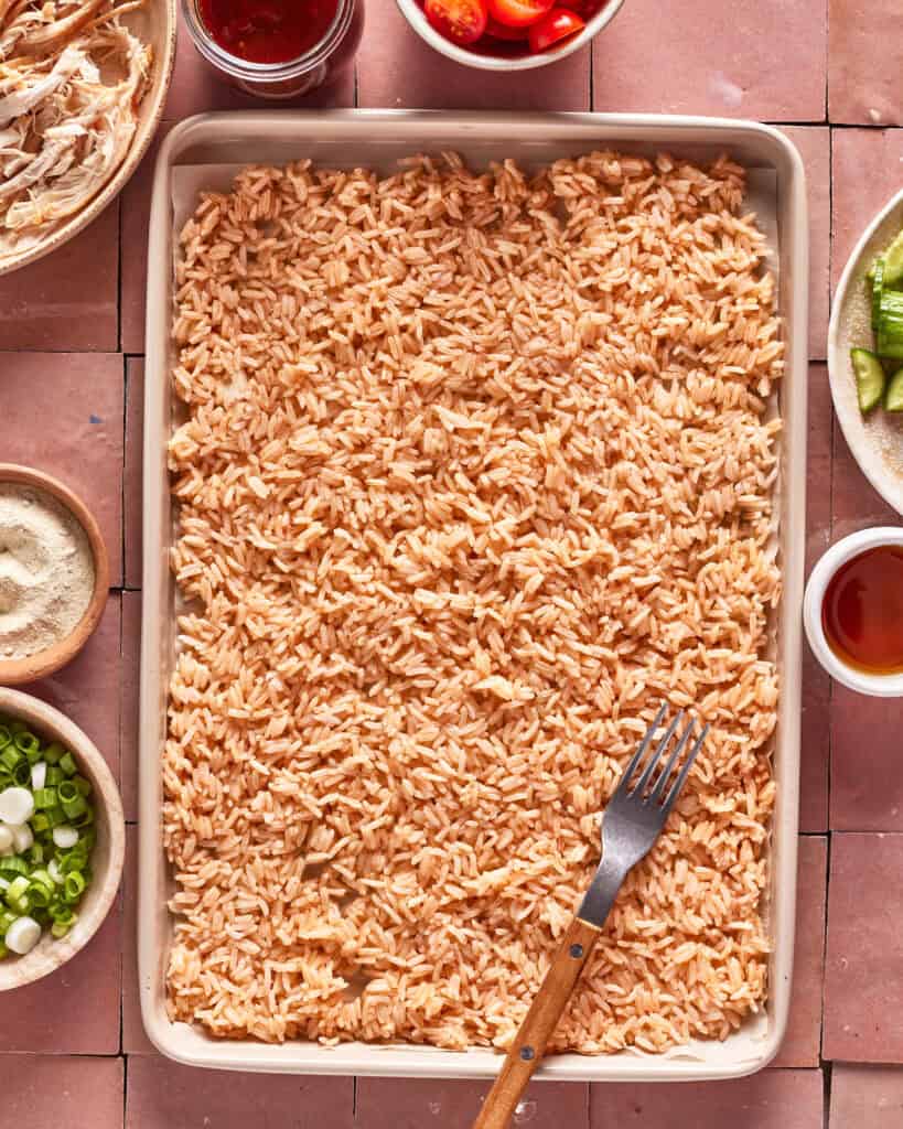 BBQ Chicken Crispy Rice Salad - Kalejunkie