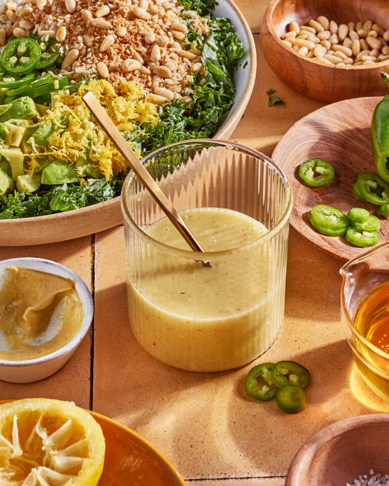 Micro Chop Kale Salad with Jalapeño Lime Dressing - Kalejunkie