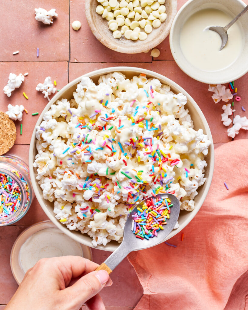 Funfetti Protein Popcorn - Kalejunkie