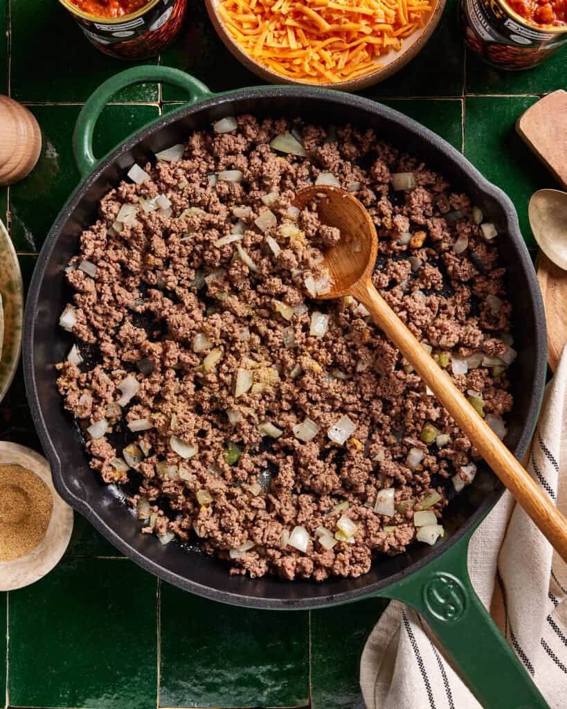 Chili Cheese Baked Beef Tacos - Kalejunkie